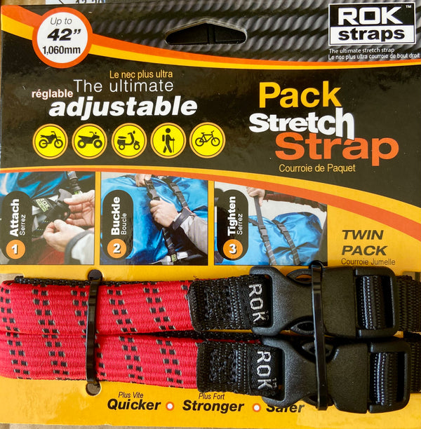 Reflective Pack Straps 42” | Commuter Cargo Straps - Rok Straps Canada